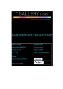 The_Gallery_Trust_Suspensions_and_Exclusions_Policy_2023 Approved Version September 2023 - Orion ...